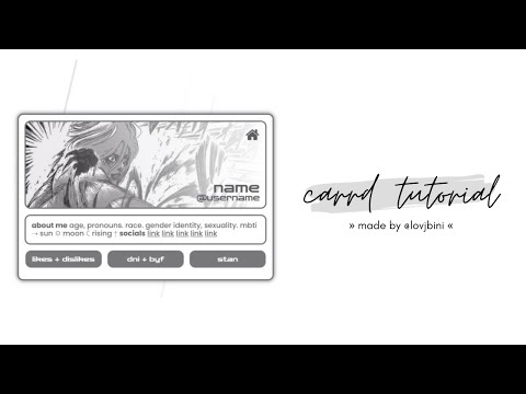 simple & easy carrd tutorial — © rshu