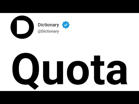Quota Meaning In English