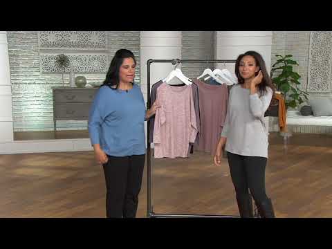 AnyBody Loungewear Cozy Knit Dolman Sleeve Top on QVC