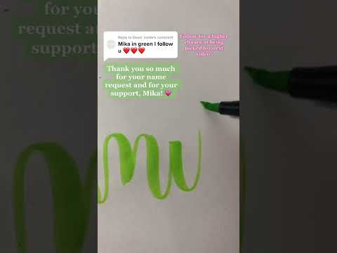 writing names in calligraphy pt. 65! #mika