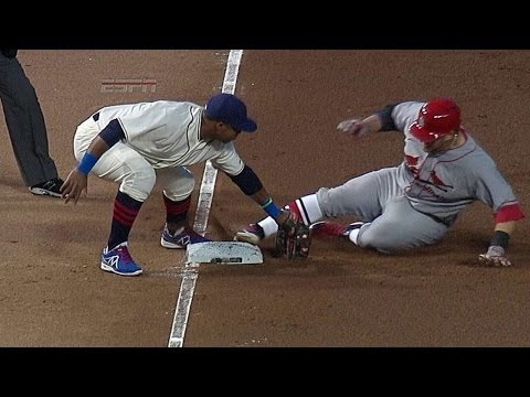 Adams hits RBI double, takes third on throw