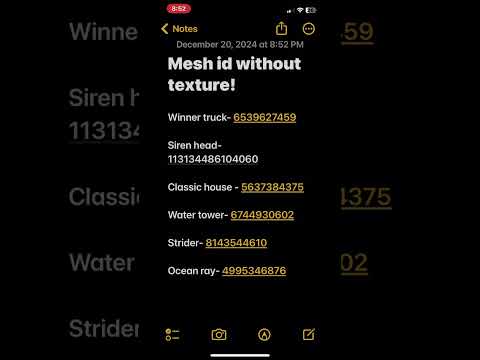 Roblox mesh id code tell me what to do next!