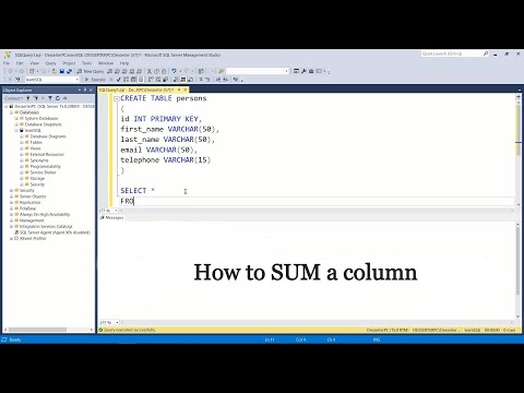 How to SUM a COLUMN in SQL
