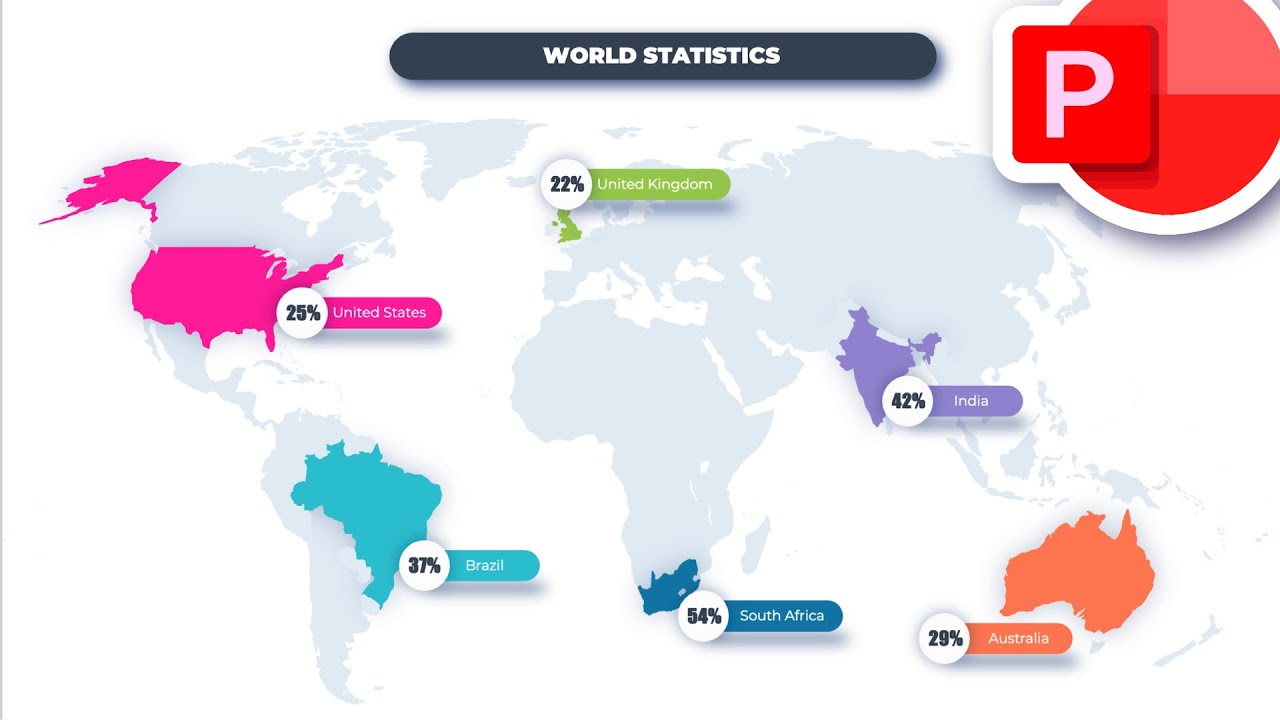 Interactive Map PowerPoint Presentation | Animated Slides | Morph Transition Tutorial