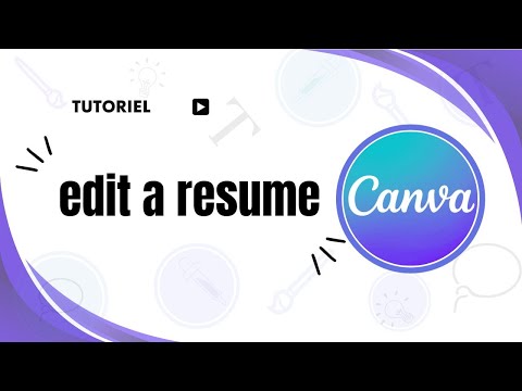 How to edit resume template in Canva