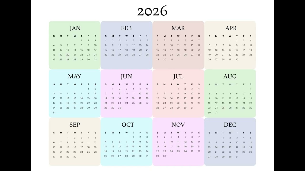2026 Calendar Printable | Free PDF Download (US) | A4 & Letter Size #2026 #2026calendar #calendar