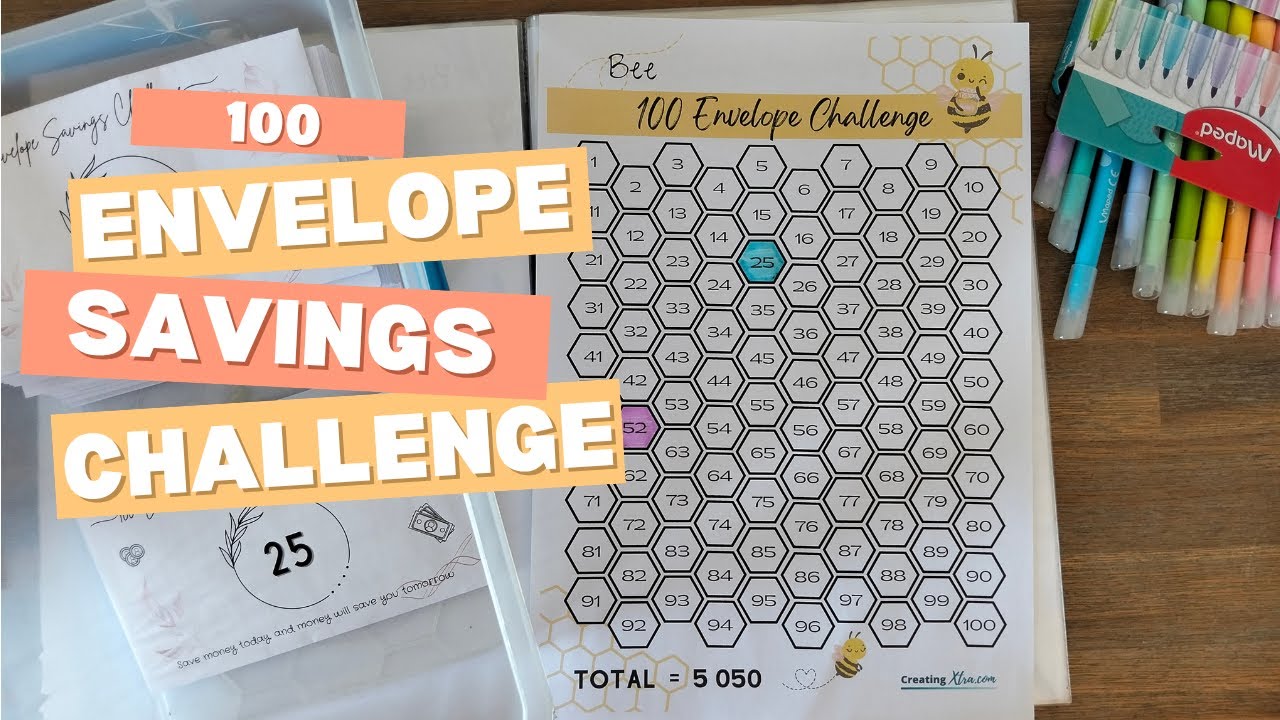 I started the 100 Envelope Savings Challenge.  Join me and start saving.