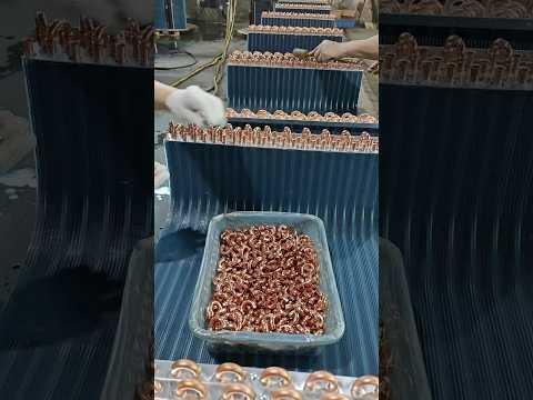 Copper Tube Expansion for AC Radiator Fins | ASMR So Satisfying