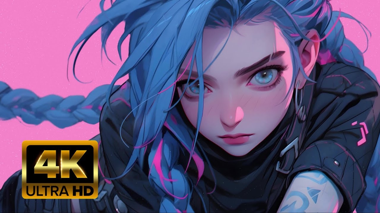 Jinx Arcane🎮 Live 4K Wallpaper: Chaos and Charm For PC #leagueoflegends #livewallpaper4k #animegirl