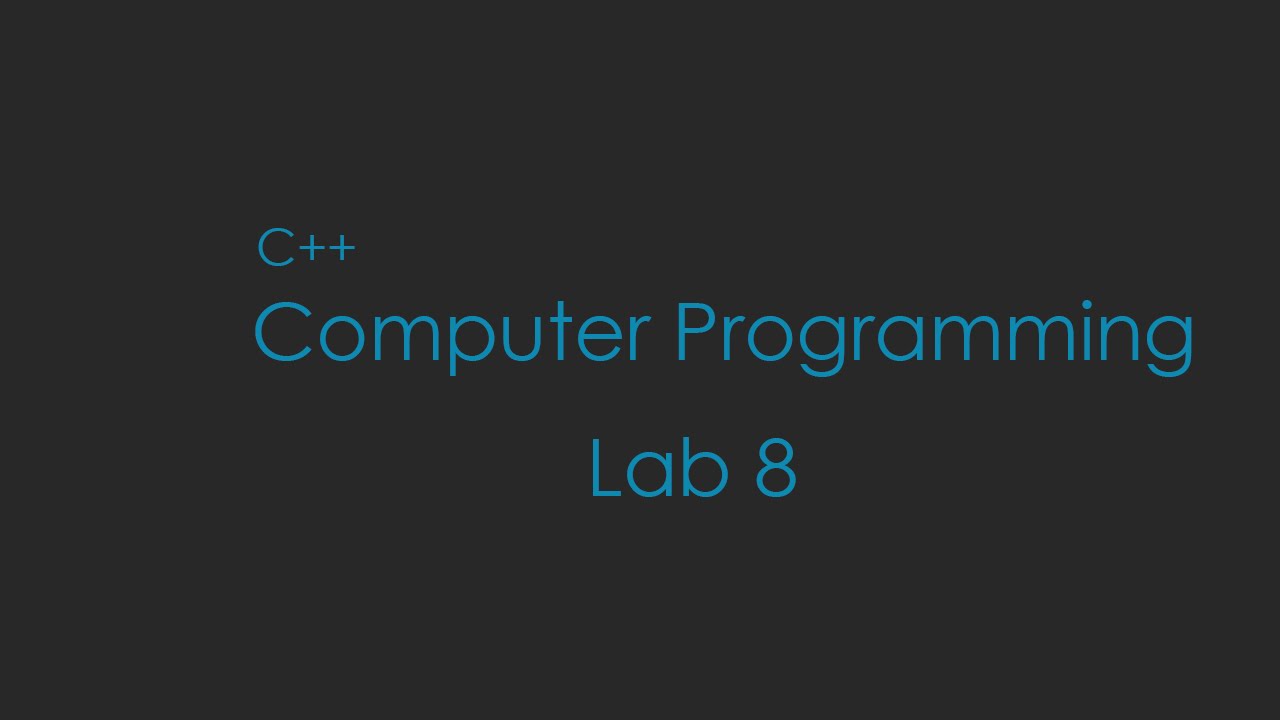 Computer Programming Lab 8 Fn (Call By Value) - PPU