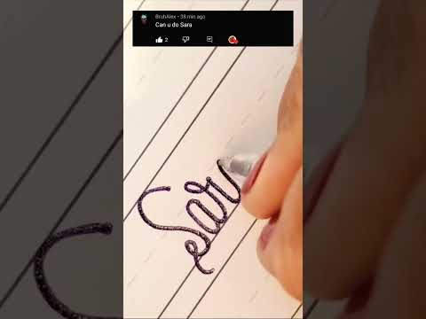 Say my name -- Sara! Practice American Cursive with me! #calligraphy #beautiful #cursive #curso