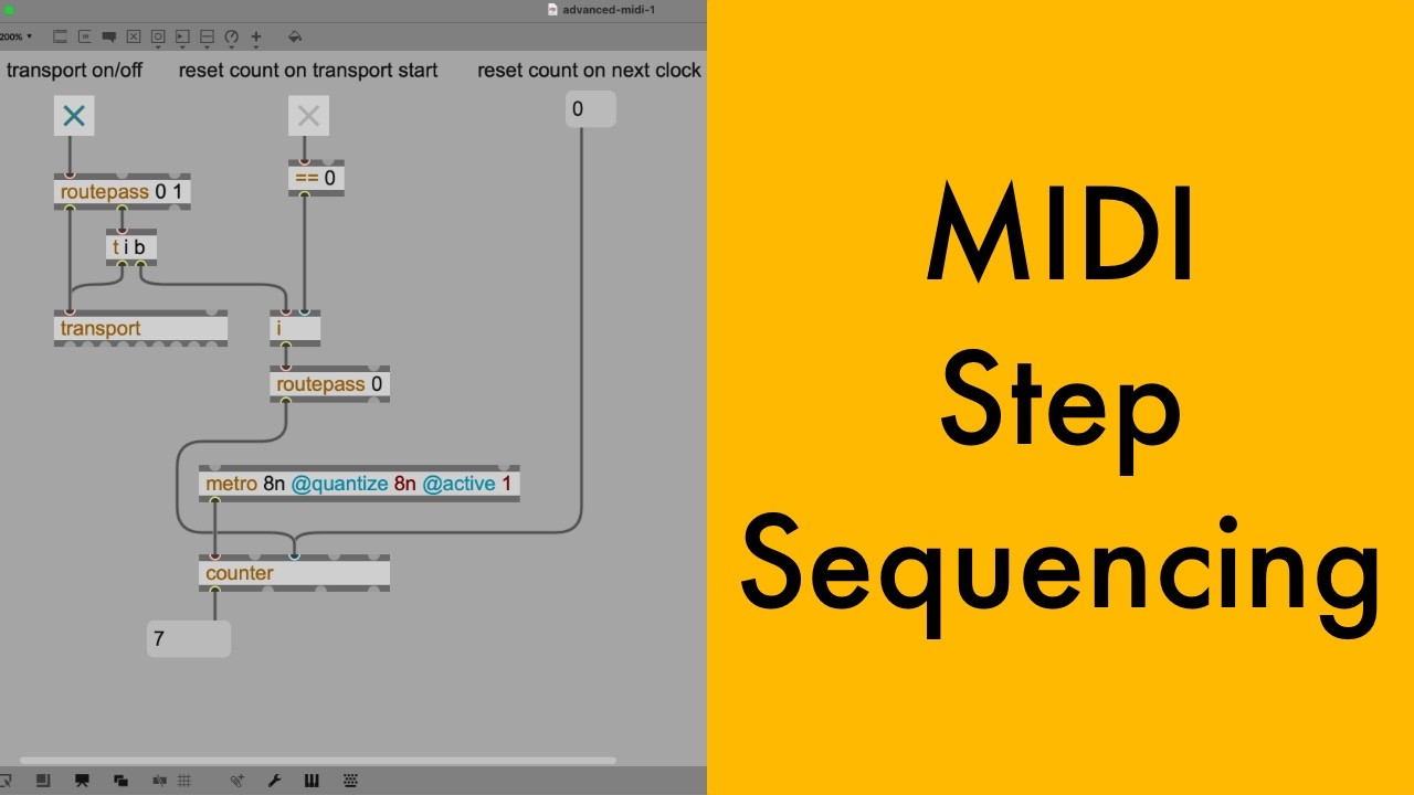 MIDI Step Sequencing [Max/MSP Tutorial]