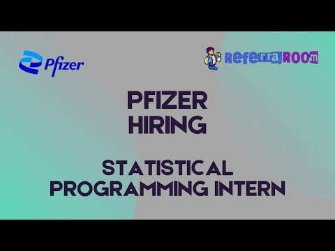 Pfizer Jobs | Role : Statistical Programming Intern | Referral Room