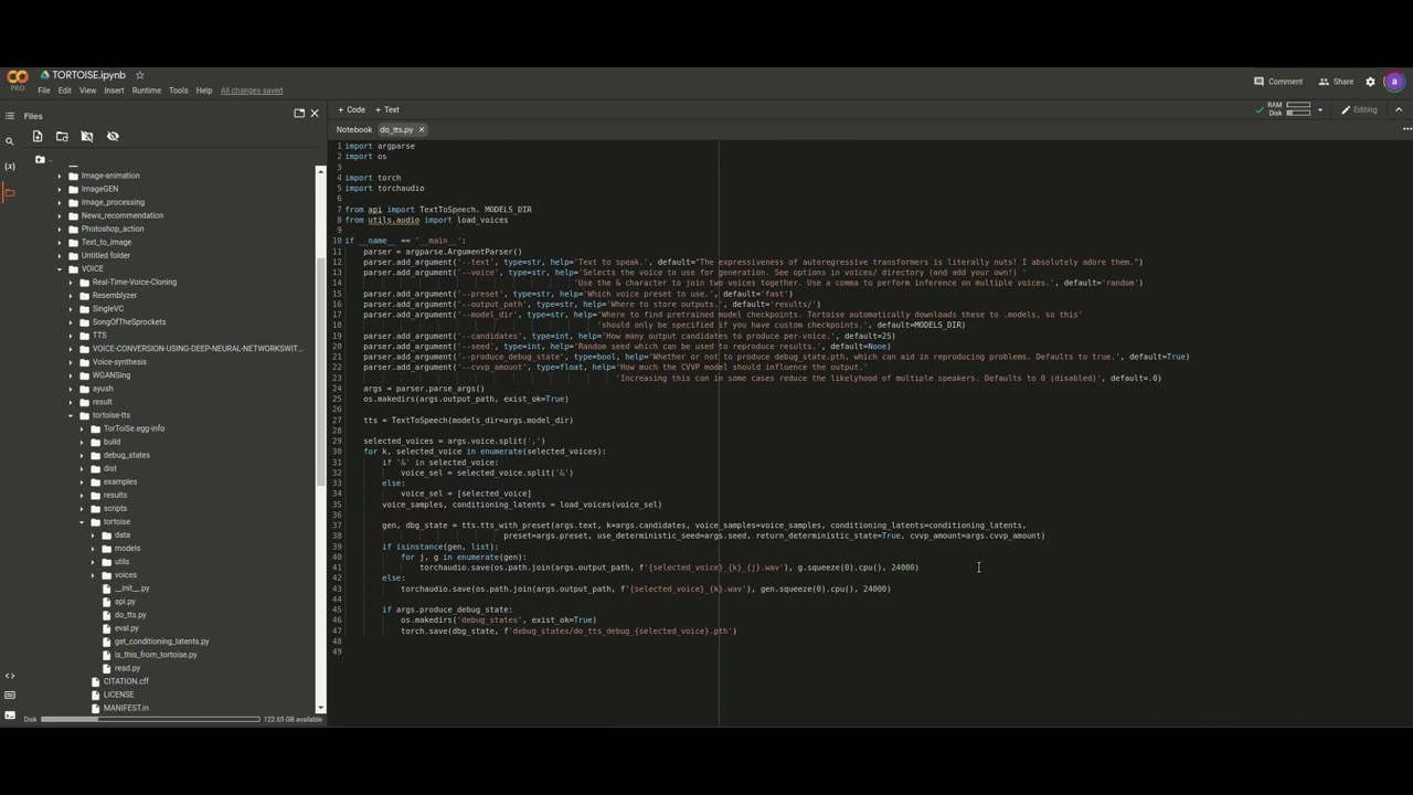 Free TTS(Text to speech) using tortoise-tts program | Python | Ai | Data science.
