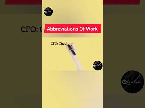 Abbreviations Of Work | Company Management Abbreviations.  #shorts #shamun_khan #education