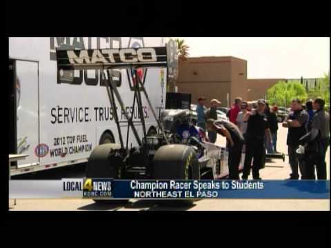 KDBC 4 Features Antron Brown 2013 Top Fuel Champ in El Paso, Texas