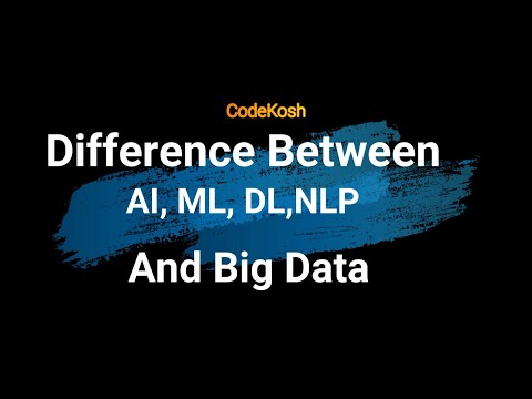 1. Difference Between AI, ML, DL, NLP and Big Data