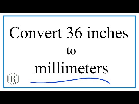 Convert 36 Inches to Millimeters