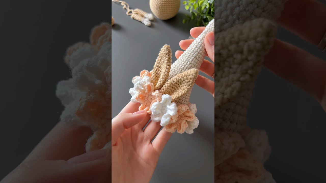 Crochet Easter Bunny Gnome with Flowers – Cute DIY Decor Idea! 🐣