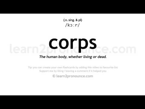 Pronunciation of Corps | Definition of Corps