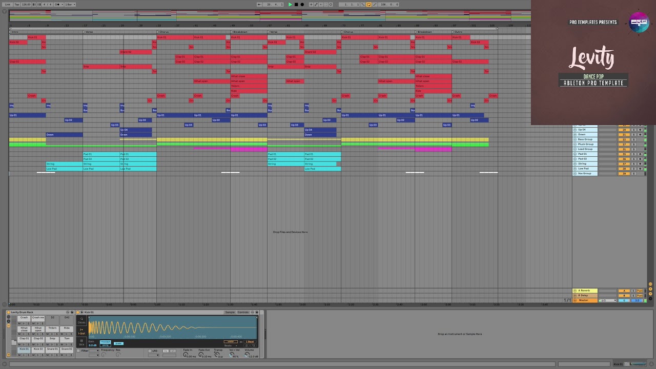 Dance Pop Ableton 10 Template Levity