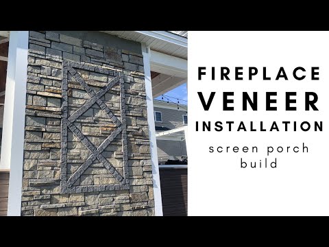 Pointing Stone Veneer on a Fireplace and Installing Ship Lap - Screen Porch Build