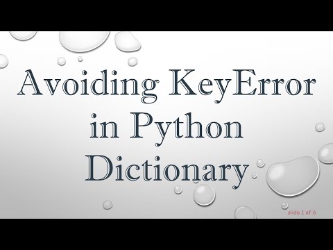 Avoiding KeyError in Python Dictionary