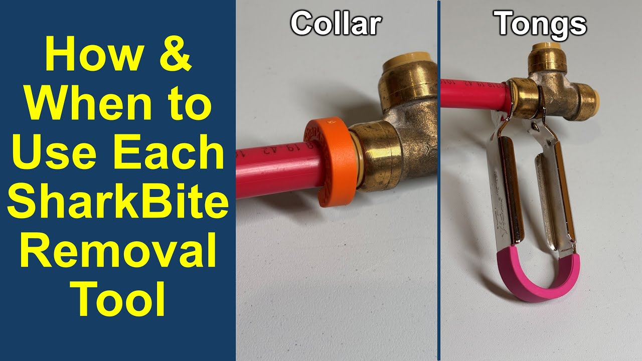 How to Remove a SharkBite fitting; When to use the collar or the tongs; DIY Plumbing