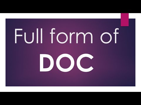 Full form of DOC-Abbreviations