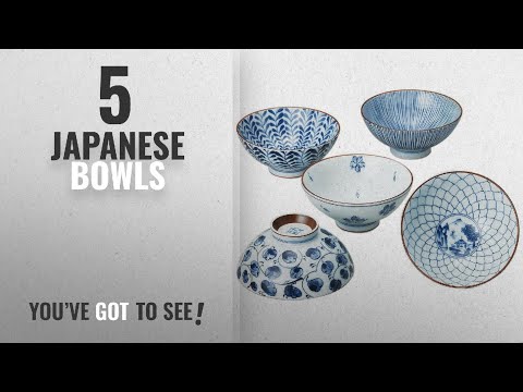 Best Japanese Bowls [2018]: Saikai Pottery Traiditional Japanese Rice Bowls (5 bowls set) 31623 from