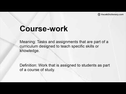 Course-work Meaning