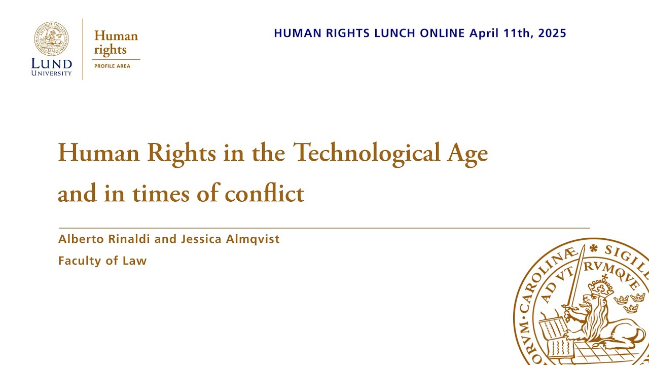 Human Rights Lunch Online: Human Rights in the Technological Age and in ...