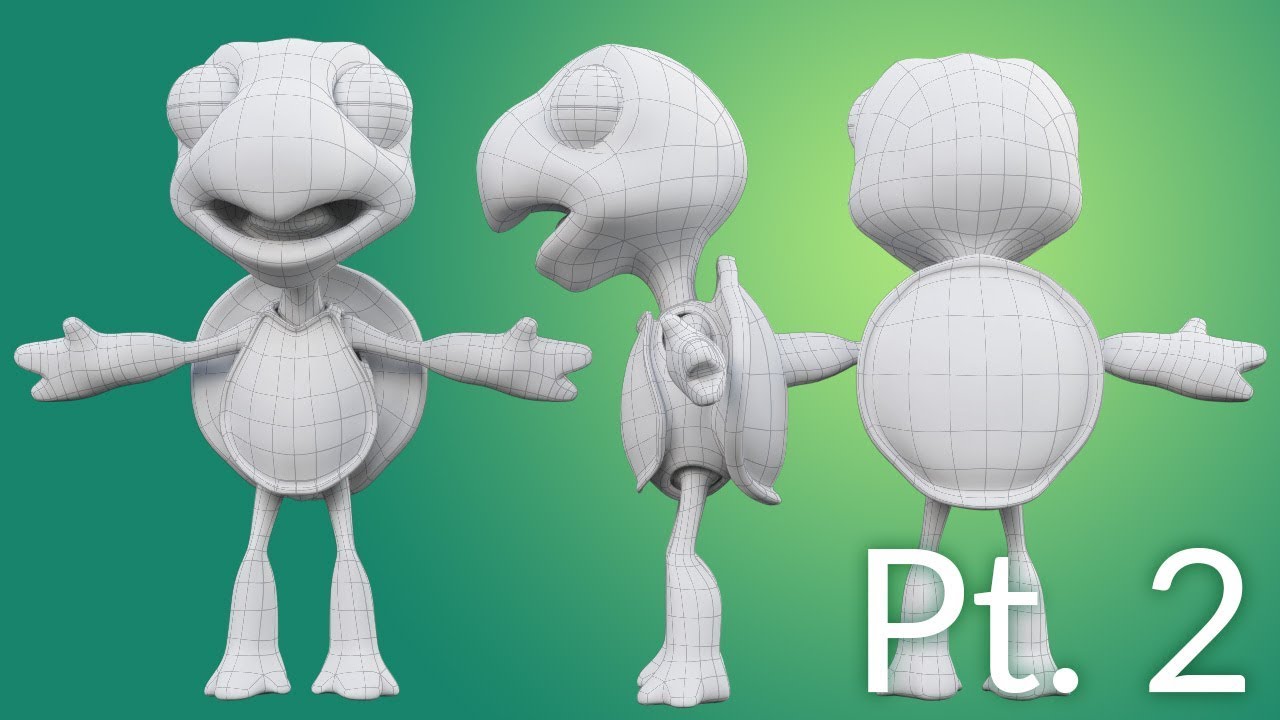 CGC Classic: Creating a Cartoon Turtle Pt. 2 - Modeling the Body (Blender 2.6)