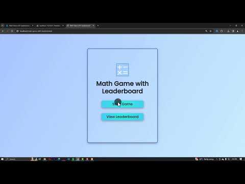 Math Game with Leaderboard Using PHP and MySQL with Source Code