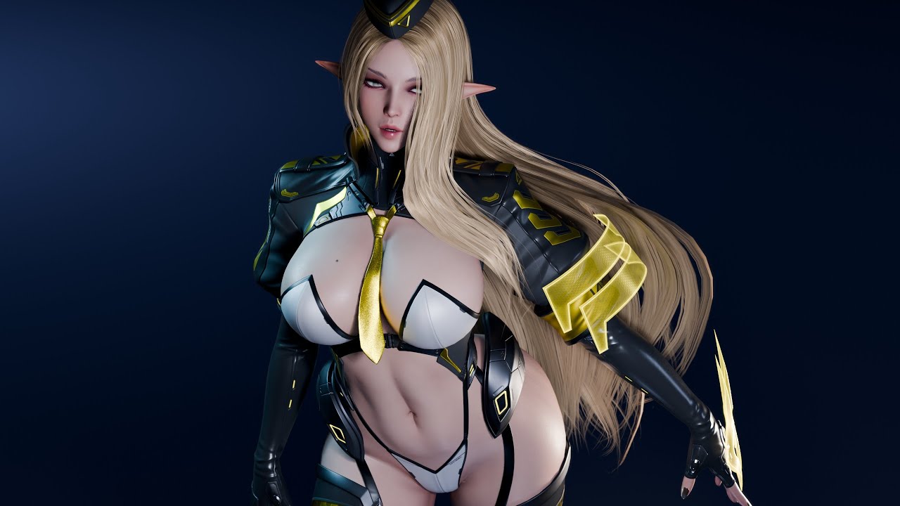 Cyberpunk Elf - Blender 3D character model