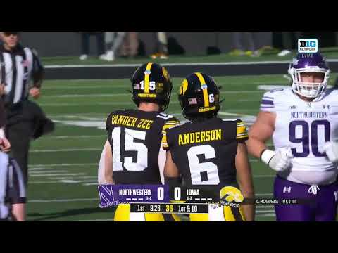 Seth Anderson Completes The Catch vs. Northwestern | Iowa Football | 10/26/2024