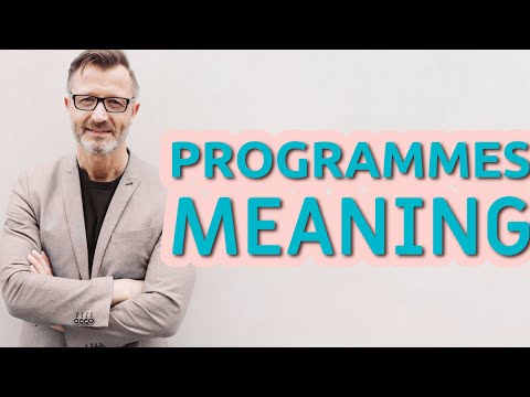 Programmes | Meaning of programmes 📖