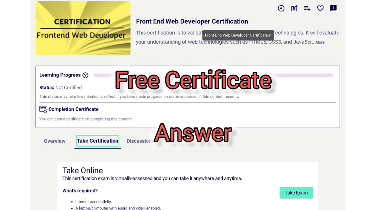 Front end web developer certificate answers   #frontend #frontenddeveloper #infosysspringboard
