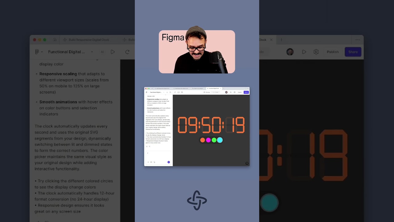 Figma for Edu: Making a functional digital clock with Figma Make