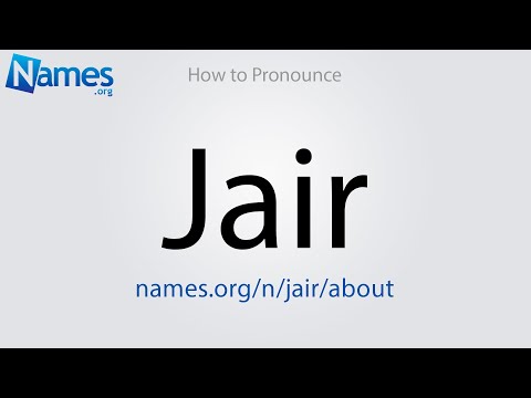 How to Pronounce Jair
