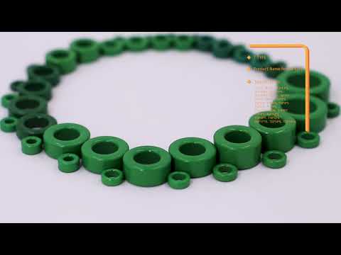 MnZn ferrite toroid core green and black coated high permeability ferrite core