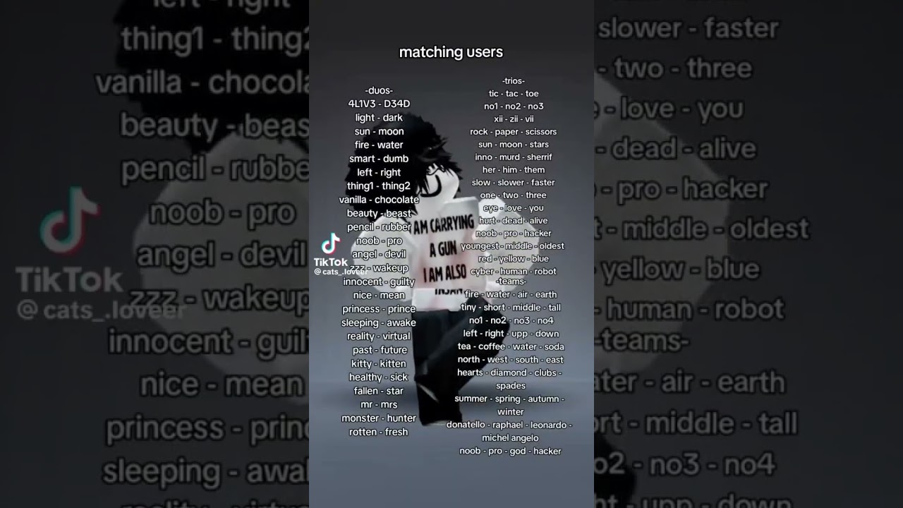 Matching users