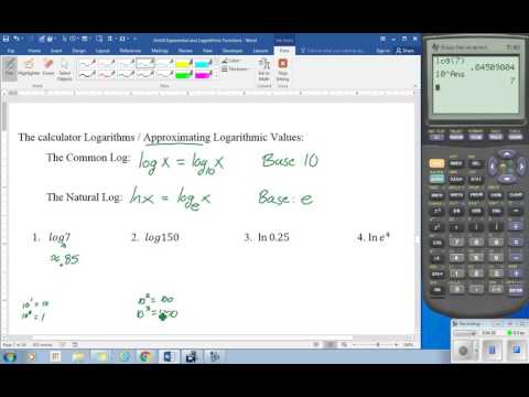 Common Log and Natural Log with Calculator