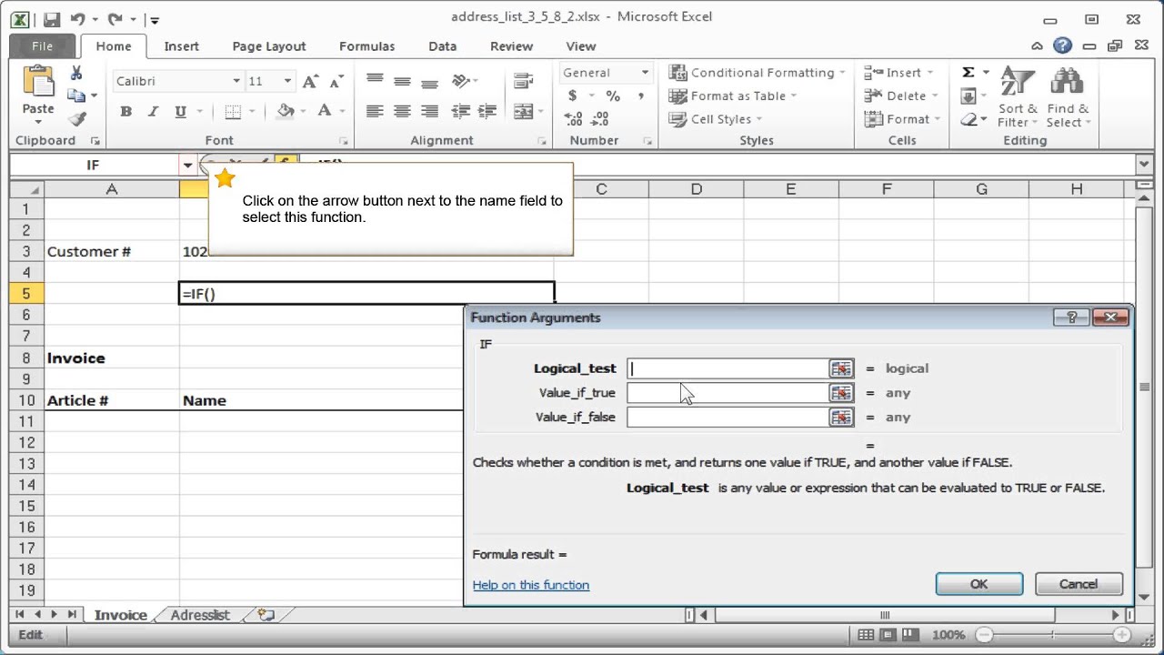 Excel: The excel ISERROR function