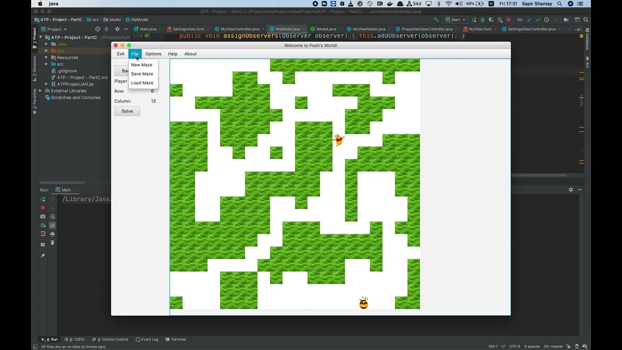Advanced Maze Generator & Solver (Java)