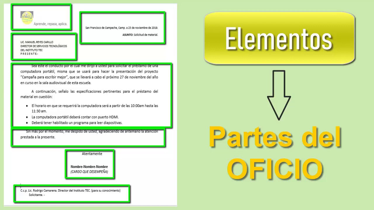 CÓMO HACER un OFICIO|vamos PARTE por PARTE