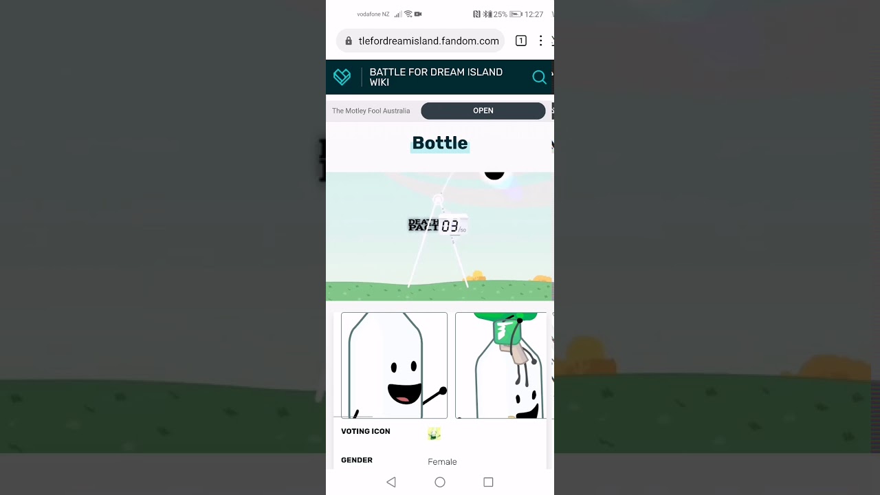 Browser: Bottle - BFDI wiki