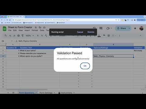 Google Form Creator Demo - Create Google Forms from Google Sheets in 1 Click!
