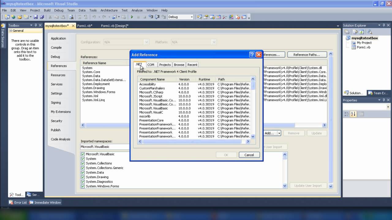 How to connect to a MySQL server database VB NET VB.NET 2008 & 2010