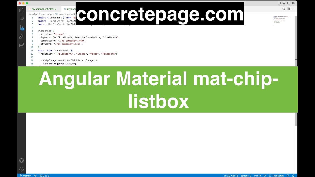 Angular Material mat-chip-listbox